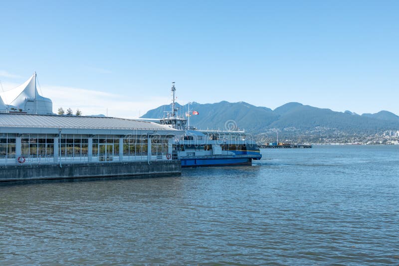 A Seabus is Heading Toward the Waterfront Station from North Vancouver ...