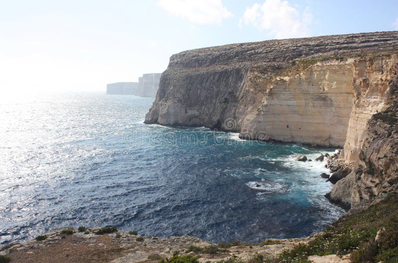 Beautiful Ta Cenc Cliffs At Sunset. Gozo, Malta Stock Image - Image of ...