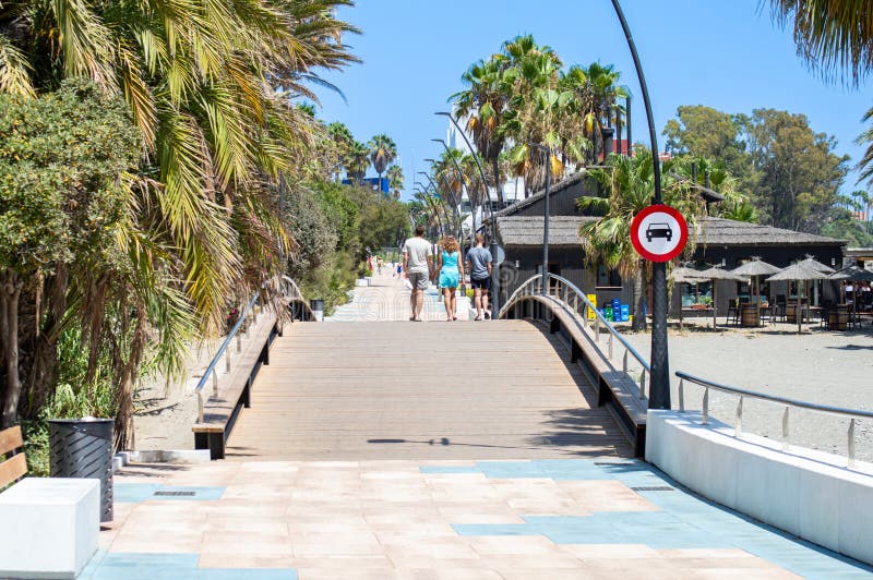 Seacoast Promenade in Estepona, Spain Editorial Stock Image - Image of ...
