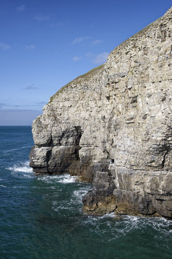 Seacombe Cliff stock photo. Image of blue, stone, coast - 218021932