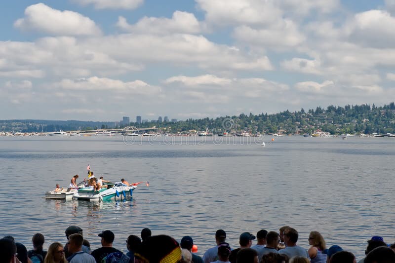 Seafair Sunday Hydro Race Crowd Editorial Photography - Image of ...