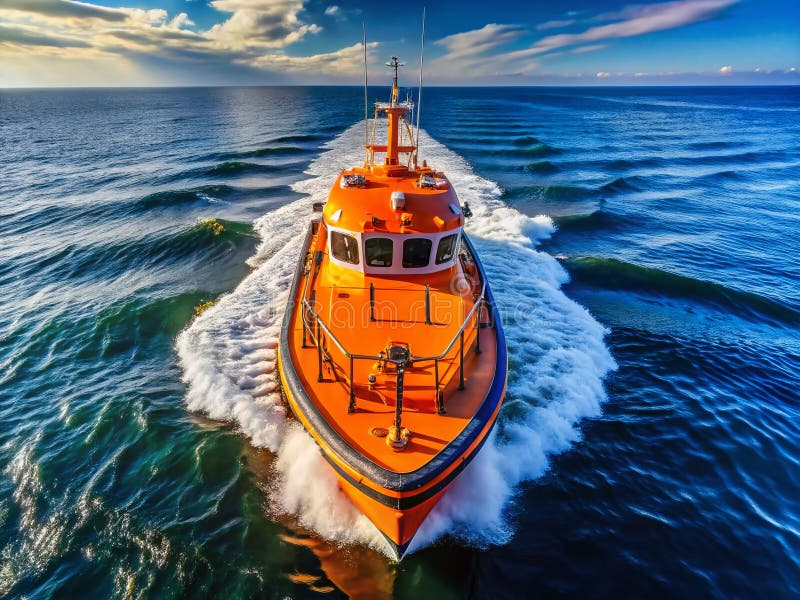Seafaring Safety a Robust Lifeboat Ready for Maritime Rescue and ...