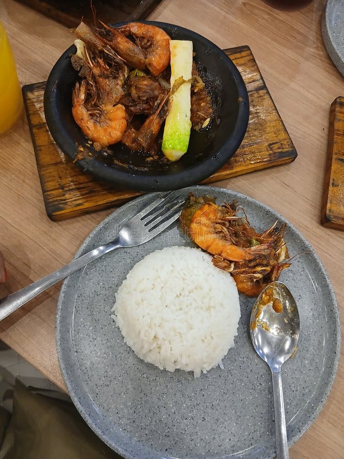 Seafood, Aesthetic Place, Rice, White, Sea Stock Photo - Image of ...