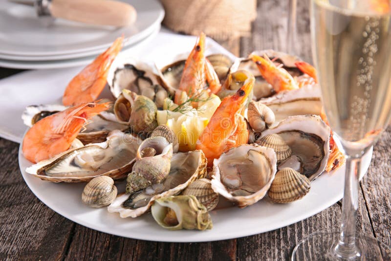 Seafood stock image. Image of dish, dining, assortment - 47038057