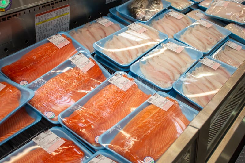 Seafood Available at Costco Editorial Stock Image - Image of kirkland ...