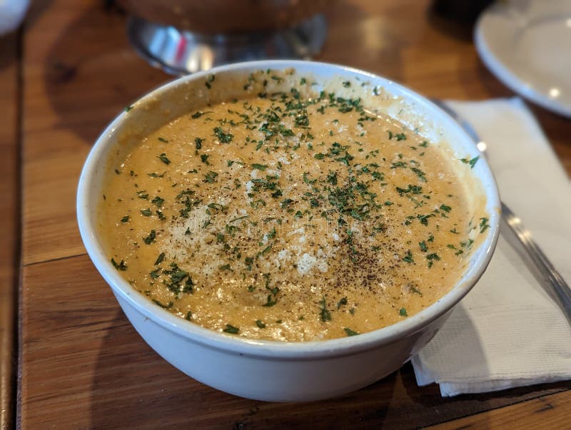 Seafood Bisque Creamy Soup Chowder Stock Photo - Image of soup, chowder ...