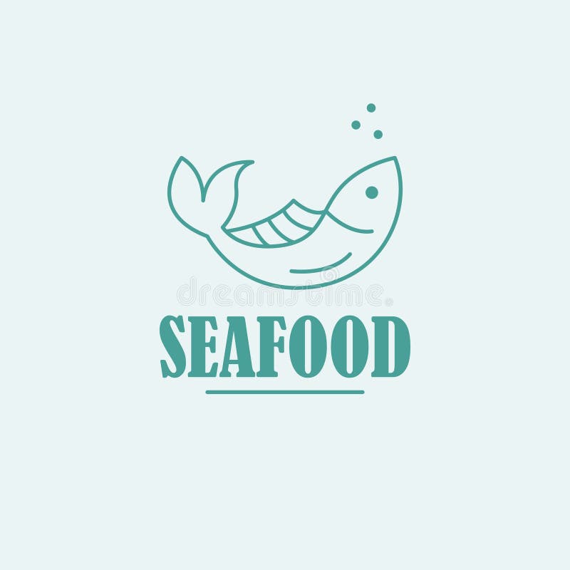 Seafood Brand Logo Design. Fish Logotype. Restaurant Logo Template ...