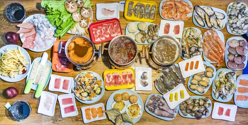 The Seafood in the Cafeteria Stock Image - Image of breakfast, banner ...