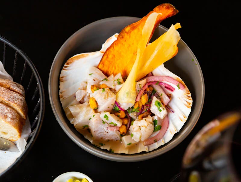 Seafood Ceviche, Typical Dish from Peru Stock Photo - Image of fish ...