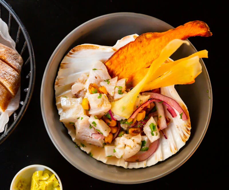 Seafood Ceviche, Typical Dish from Peru Stock Image - Image of lunch ...