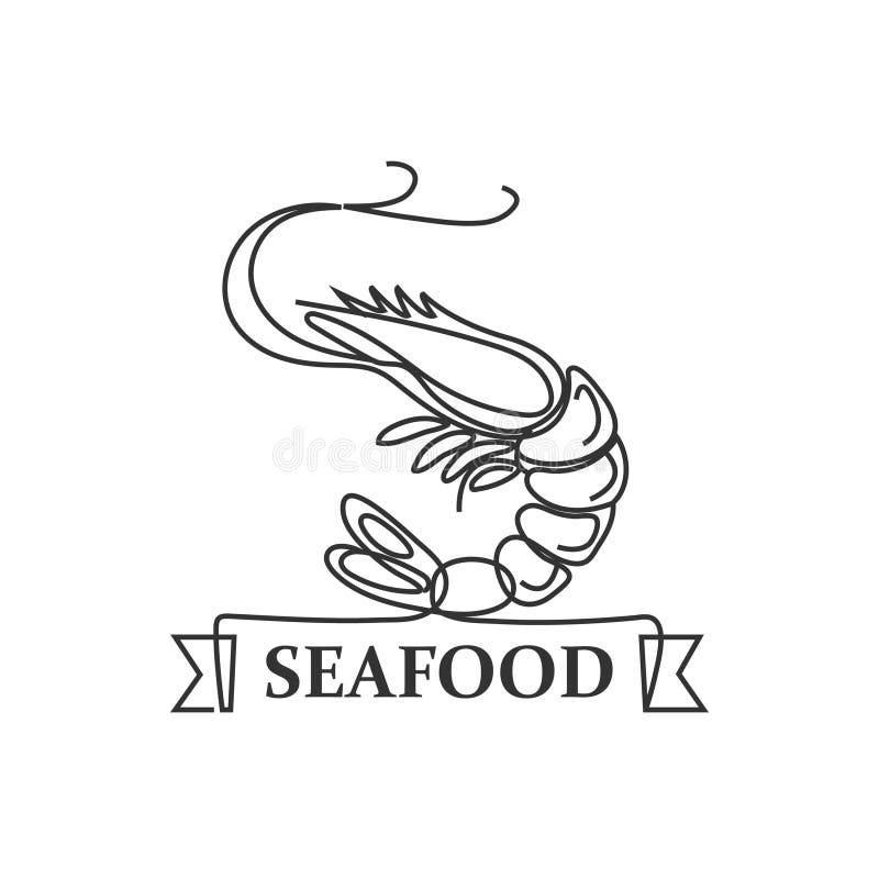 Sea Food Concept Vector Handwritten Lettering Design with Icon. Stock ...