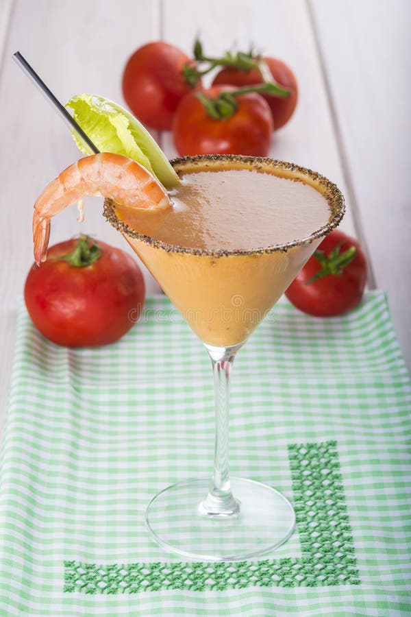Seafood Cream Soup in Cocktail Glass Stock Photo - Image of cooking ...