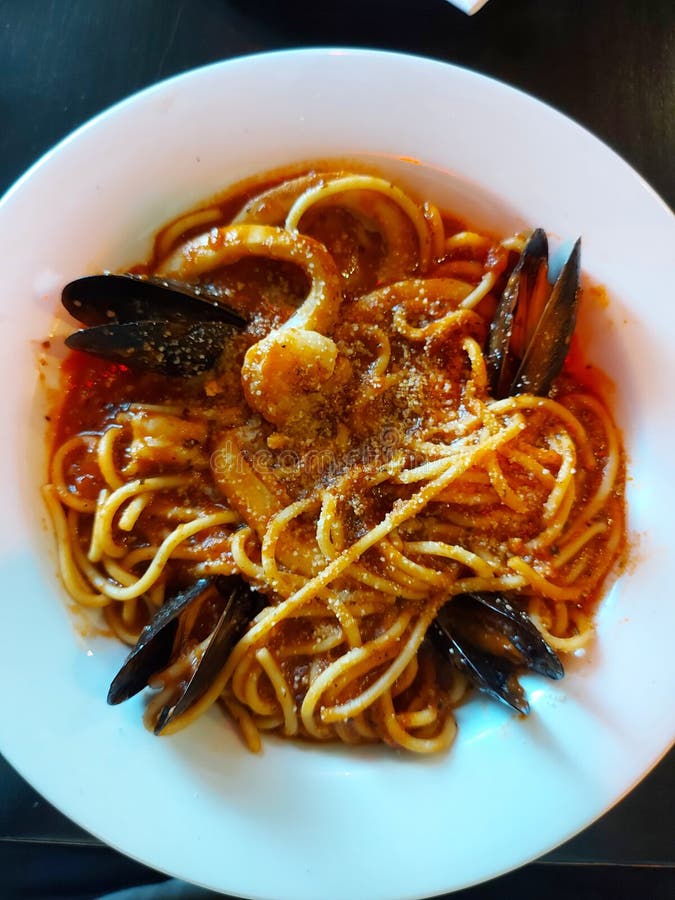 Seafood Delight at Night stock photo. Image of seafood - 261073808