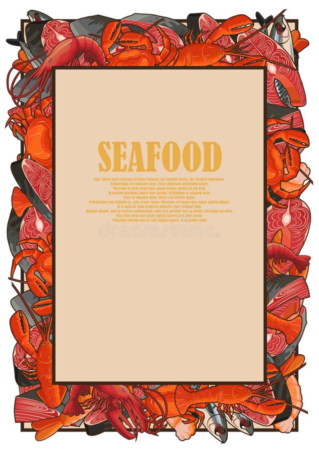 Seafood Frame Stock Illustrations – 4,043 Seafood Frame Stock ...