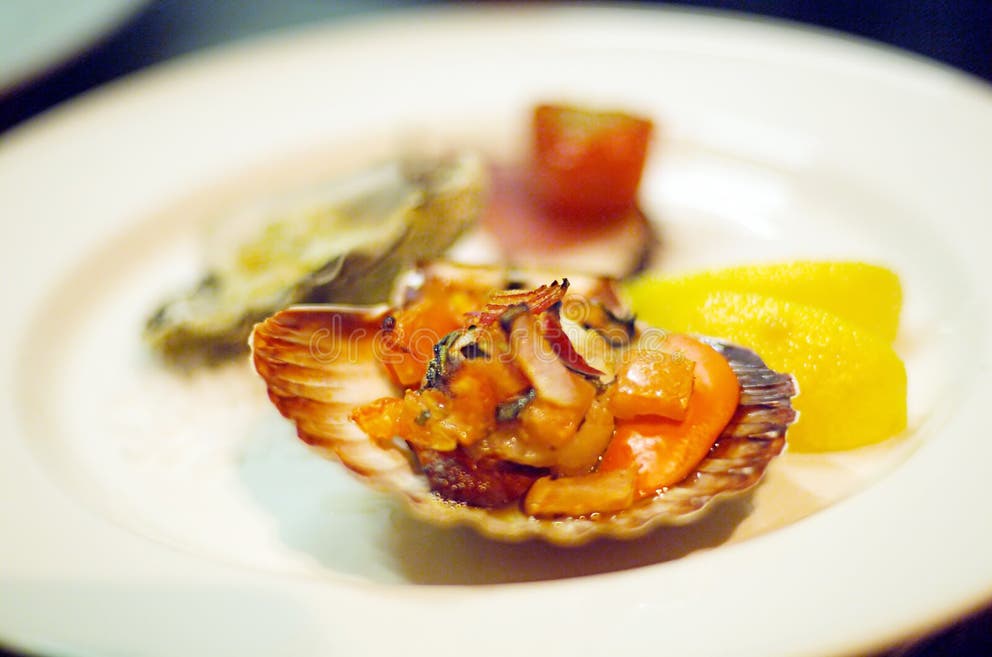 Seafood Entrée stock image. Image of restaurant, dining - 178499