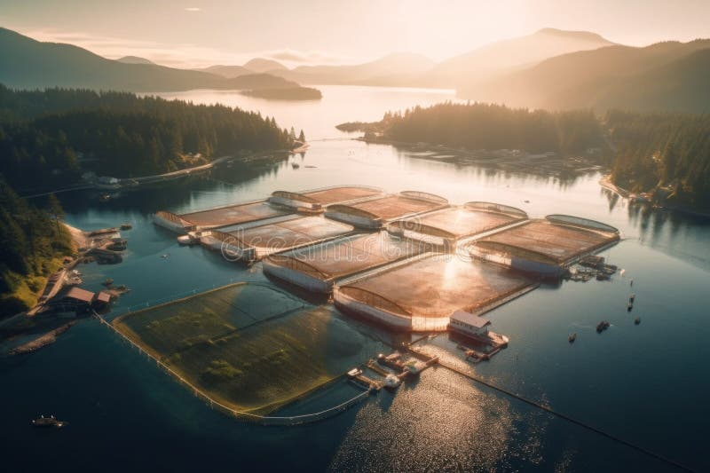 Seafood Farm.Neural Network AI Generated Stock Illustration ...