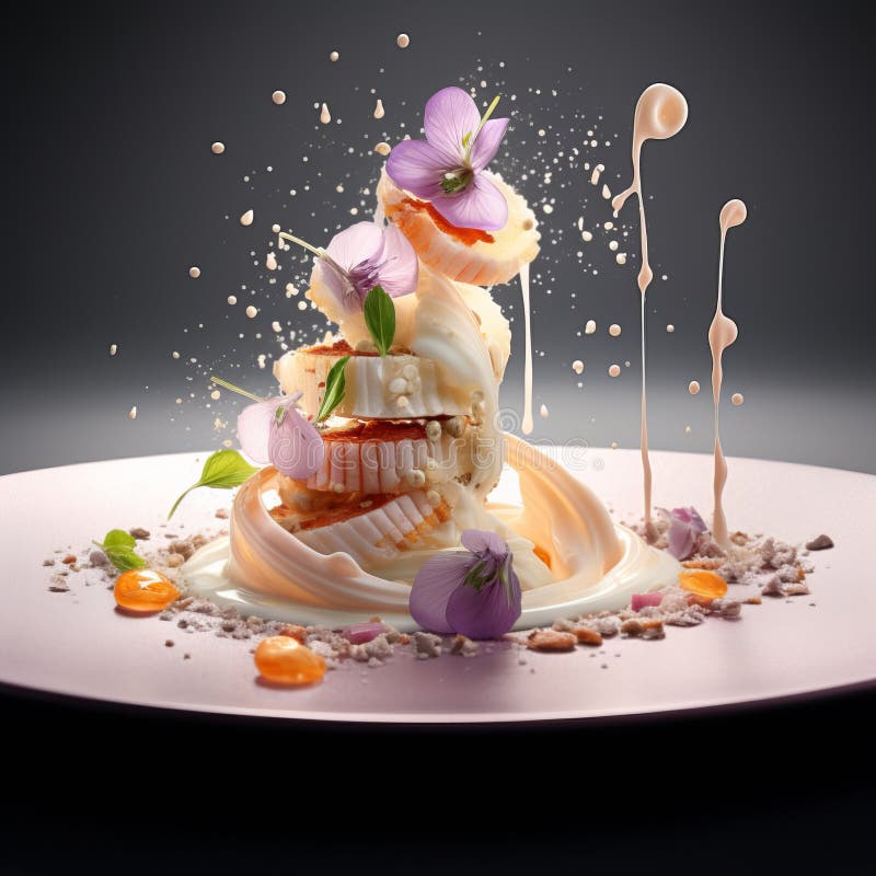 Seafood Fine Dining, Creative Composition, Minimalistic Modern Style ...