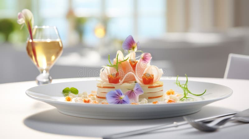 Seafood Fine Dining, Creative Composition, Minimalistic Modern Style ...