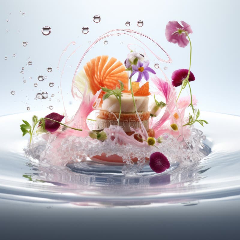 Seafood Fine Dining, Creative Composition, Minimalistic Modern Style ...