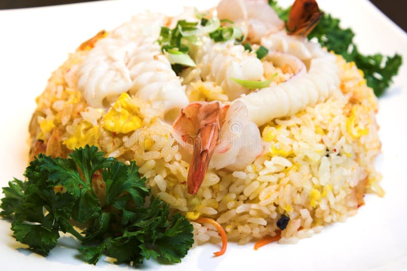 Seafood Fried Rice stock image. Image of main, fried, rice - 713811
