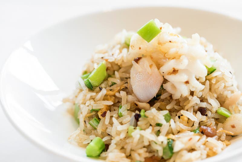 Seafood fried rice stock image. Image of dish, meat, cuisine - 81774265