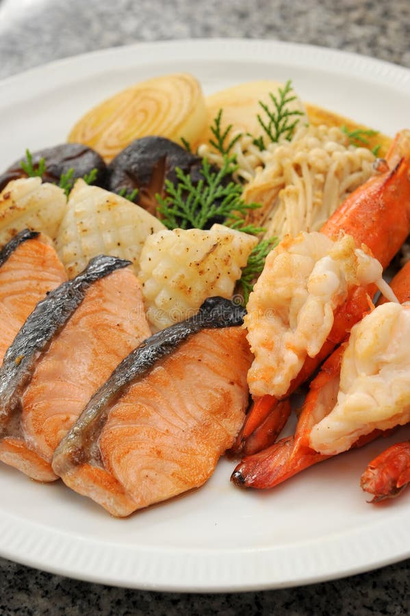 Seafood grilled stock photo. Image of cuisine, food, calamari - 26652740