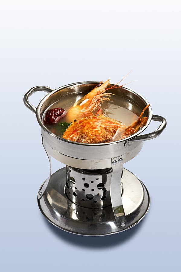Seafood hot pot stock image. Image of delicious, shot - 35252121