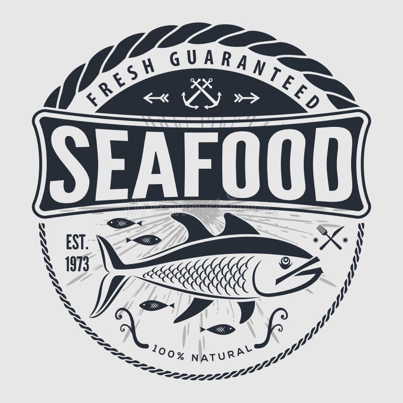 Seafood Label, or Logo for Seafood Restaurant Stock Vector ...