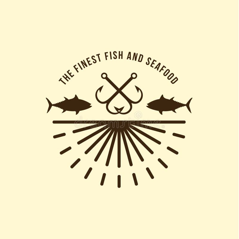 Seafood Label. Vector Illustration Decorative Design Stock Vector ...