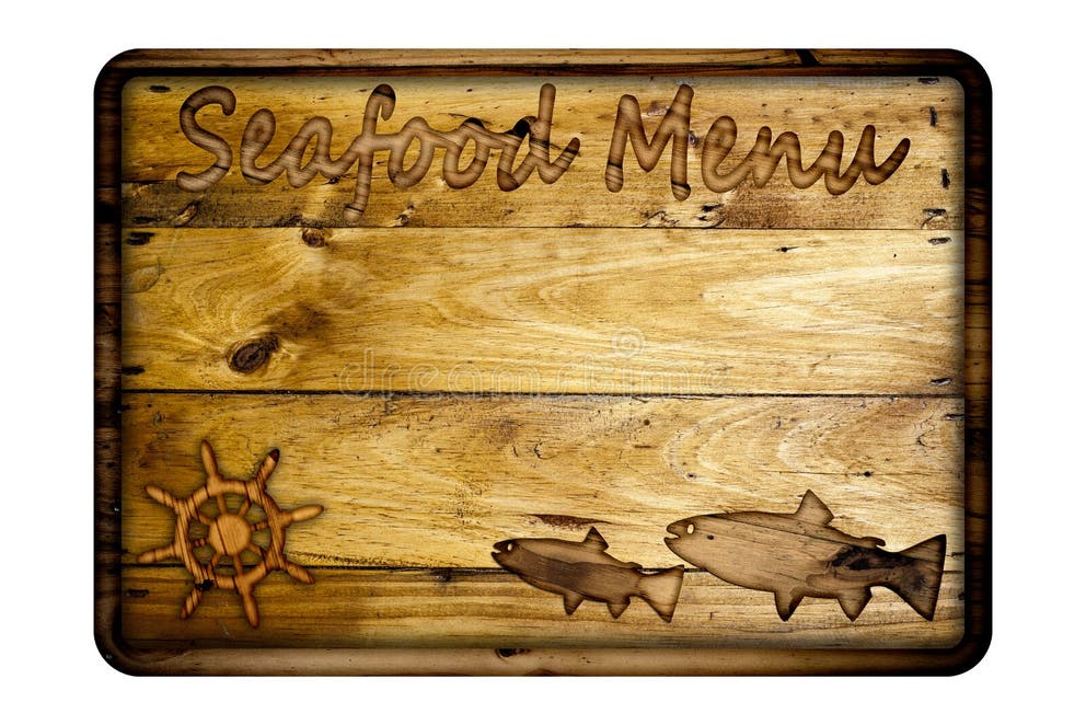 Seafood menu. stock photo. Image of food, grunge, advertise - 55980344