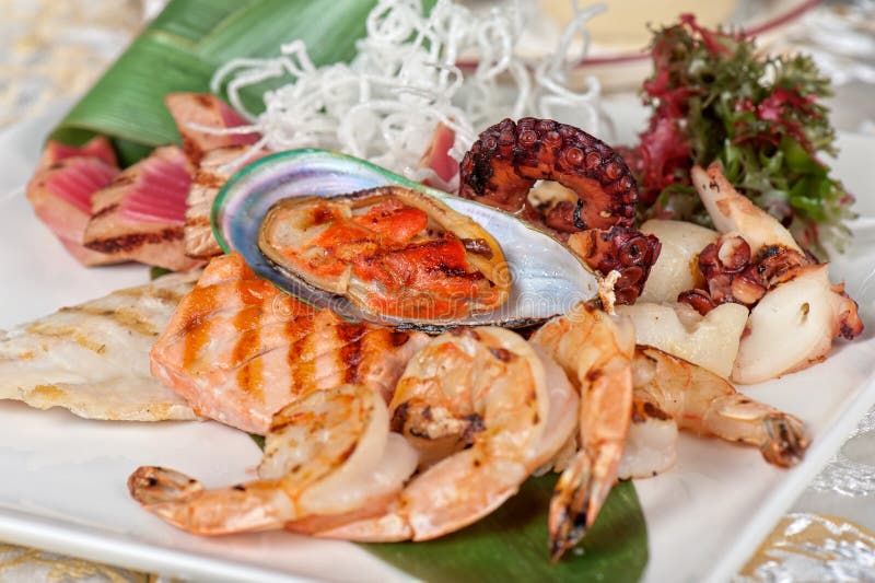 Seafood mix stock image. Image of market, mussel, gourmet - 48019721