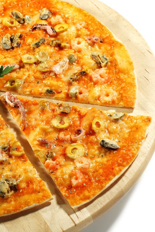 Seafood Pizza stock image. Image of dish, salmon, food - 7169483