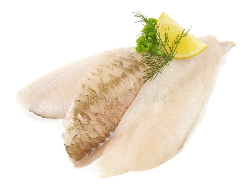 Seafood - Plaice Fish Fillets Isolated on White Background Stock Photo ...