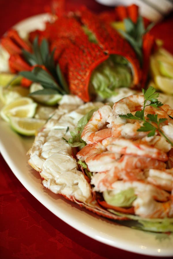 Seafood Platter stock photo. Image of prawns, vegetable - 7567708