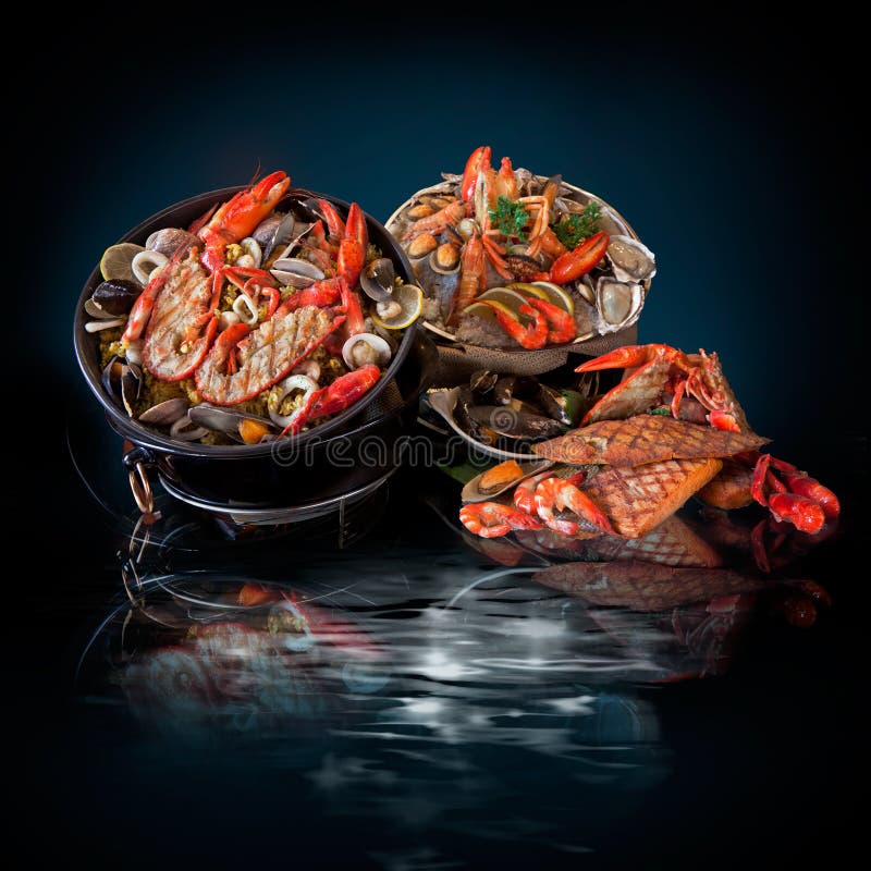 Seafood. Prepared Shellfish. Stock Photo - Image of culture, classic ...