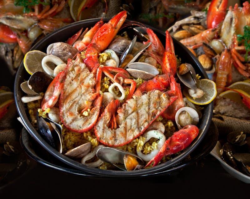 Seafood. Prepared Shellfish. Mediterranean. Stock Image - Image of ...