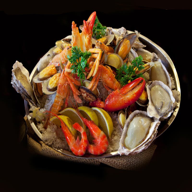 Seafood. Prepared Shellfish. Mediterranean. Stock Photo - Image of ...