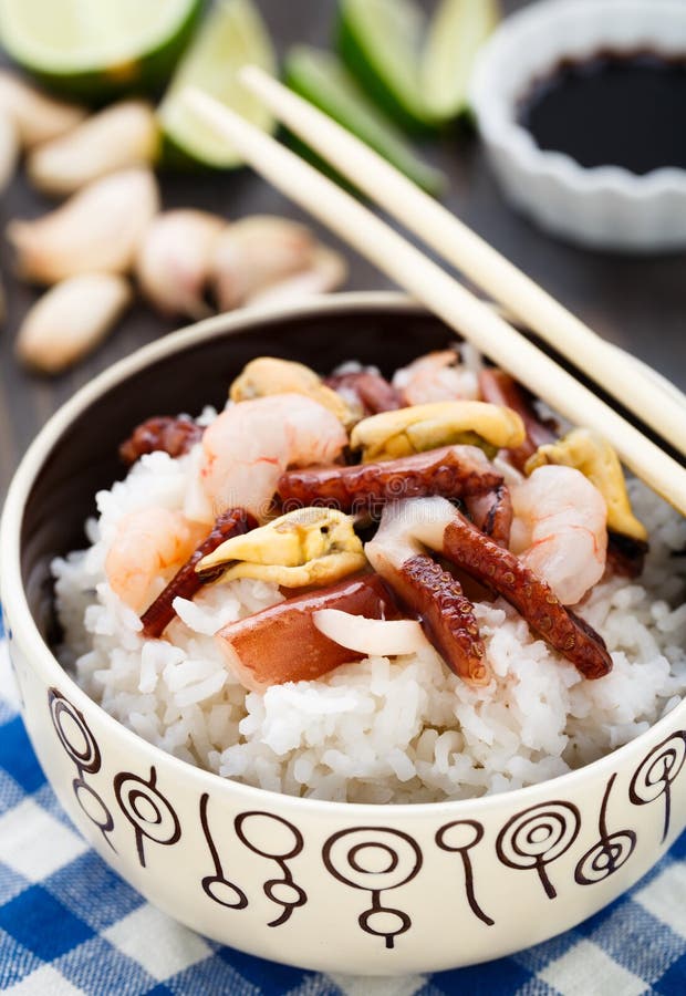 Seafood rice stock photo. Image of dish, delicious, cuisine - 37978262