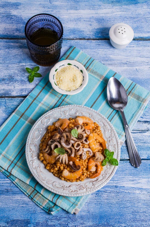 Seafood with shallow paste stock image. Image of italian - 103662311