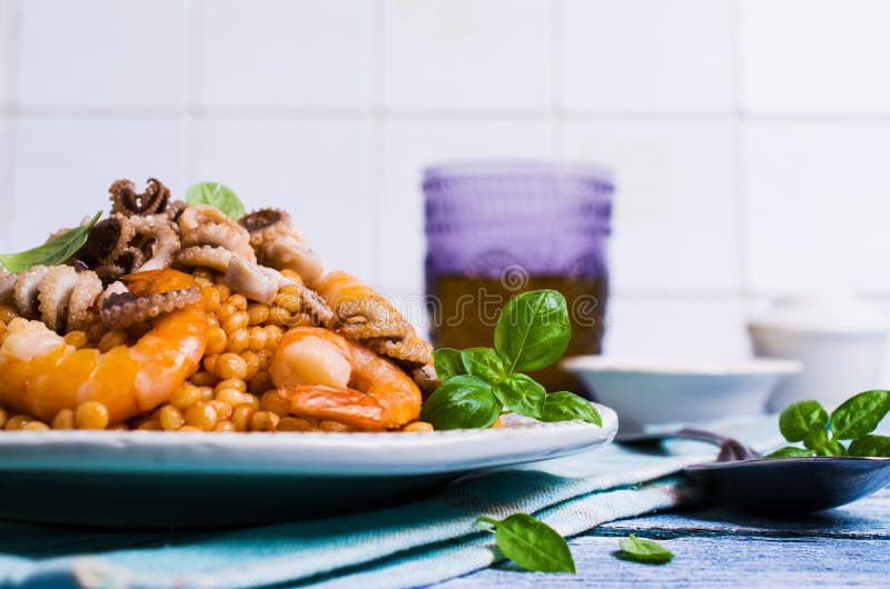 Seafood with shallow paste stock image. Image of homemade - 103659127