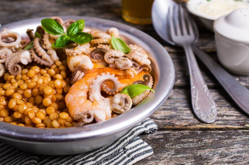 Seafood with shallow paste stock image. Image of italian - 103661755