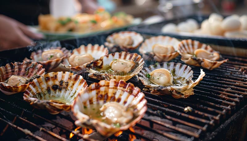 A seafood shellfish BBQ stock image. Image of party - 358632517