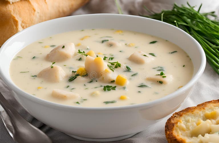 Thick Smoked Haddock Chowder with Creamy Milk, AI Generated Stock ...