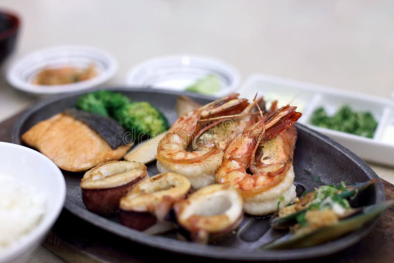 Seafood Steak stock photo. Image of barbecue, diet, cuisine - 152947030