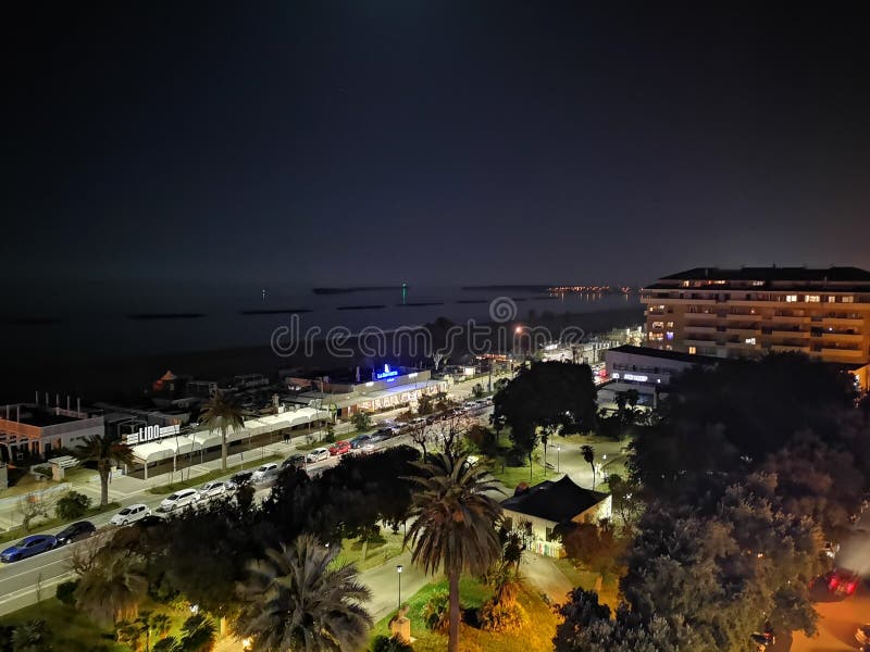 Seafront of Pescara at Night Editorial Image - Image of ship, italy ...