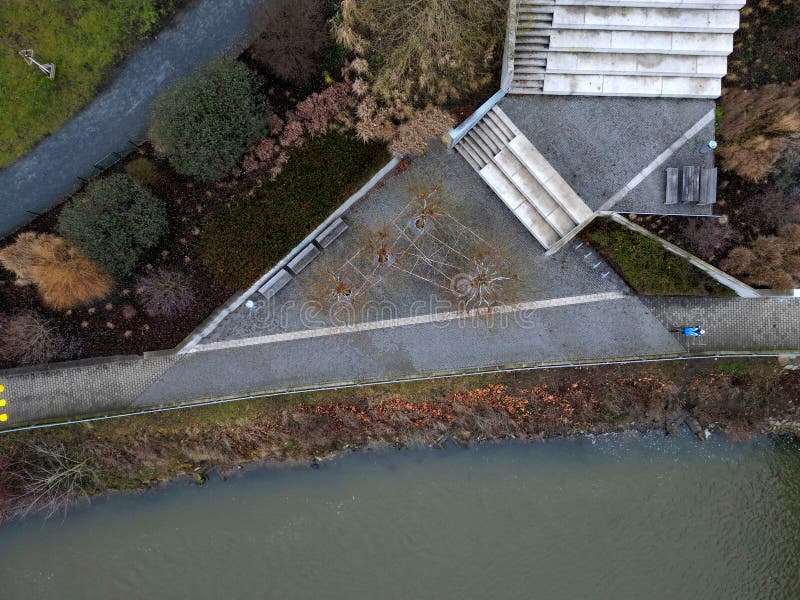 Seafront with Plane Trees Growing Out of the Lattice in the Pavement ...