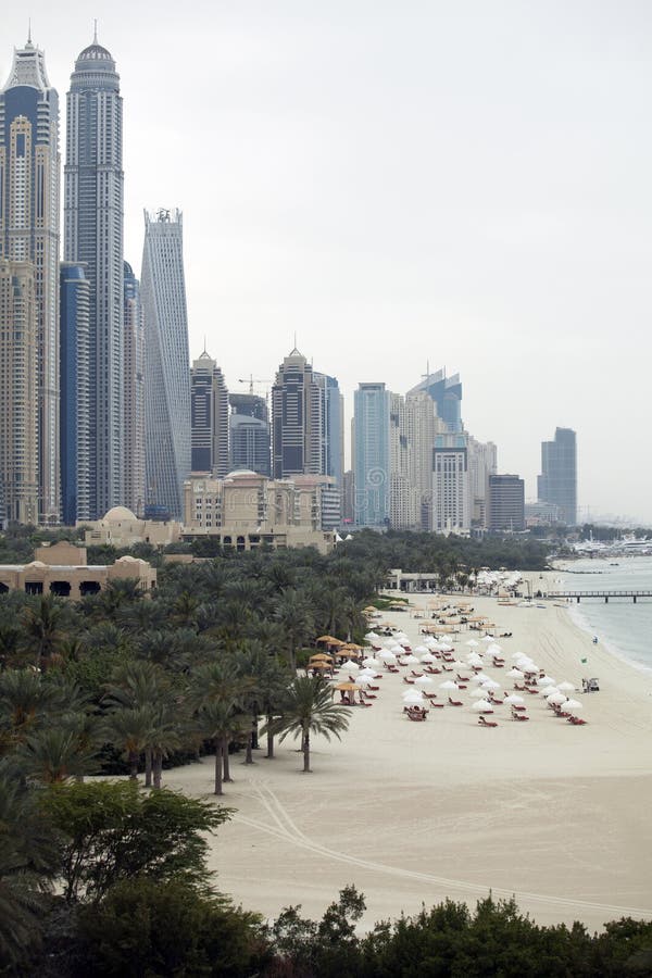 Seafront Skyscrapers in Dubai Marina Stock Photo - Image of skyscraper ...