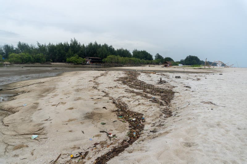 Seafront View with White Sandy Beaches in the Middle of Nature Stock ...