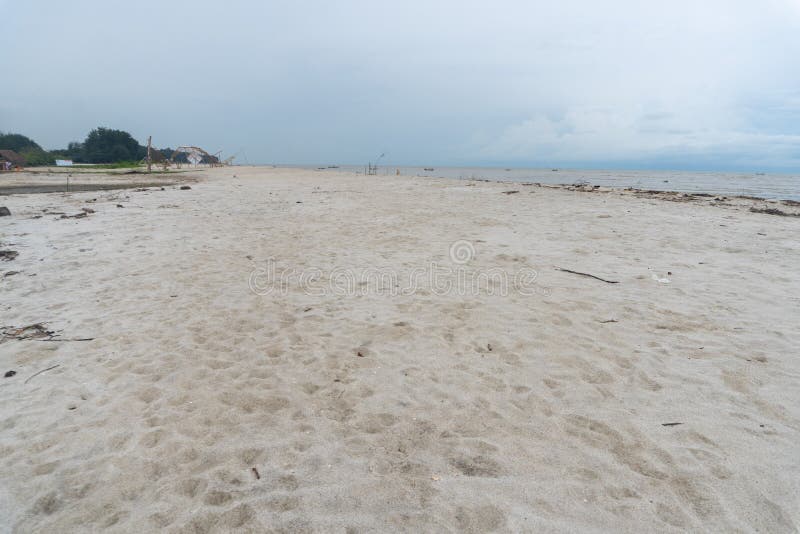 Seafront View with White Sandy Beaches in the Middle of Nature Stock ...