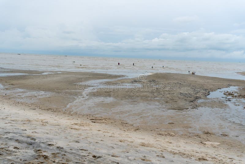 Seafront View with White Sandy Beaches in the Middle of Nature Stock ...